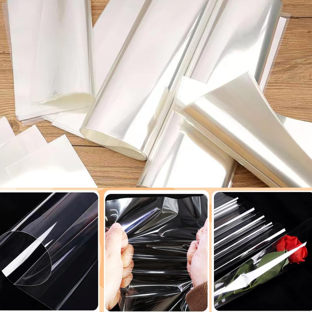 Papel Celofane Transparente - Kit com 20 und | Brilho e Qualidade ...