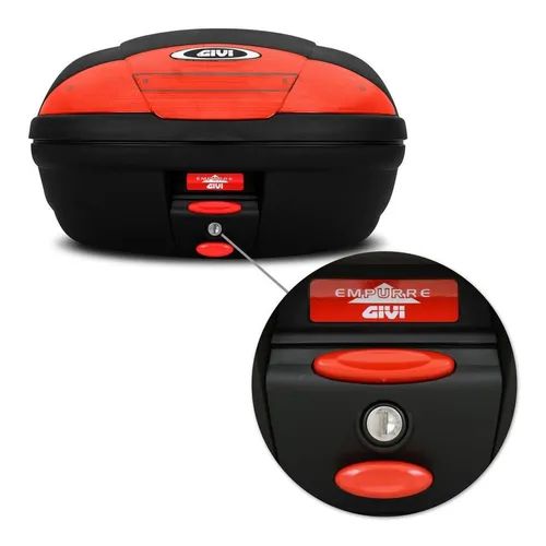 Bauleto Givi 45l Simply Lente Vermelha E-450n Monolock - Maremoto