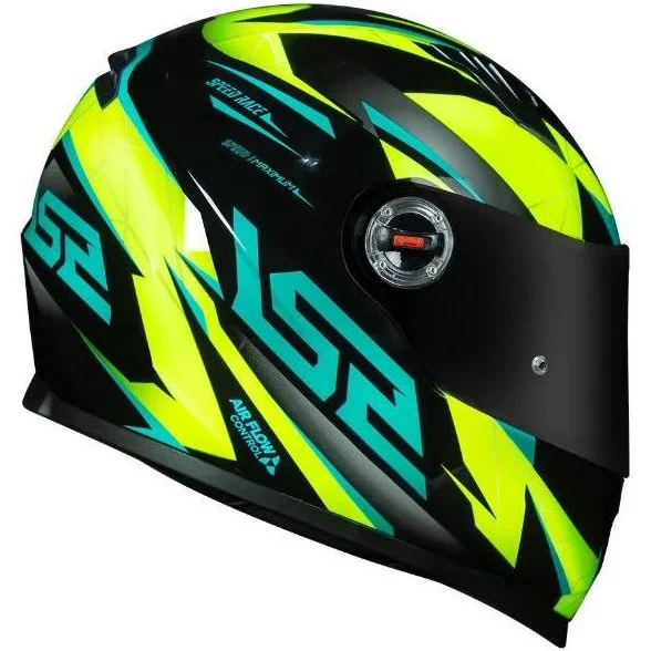 Capacete Ls2 Ff358 Draze Preto Amarelo Verde - Maremoto
