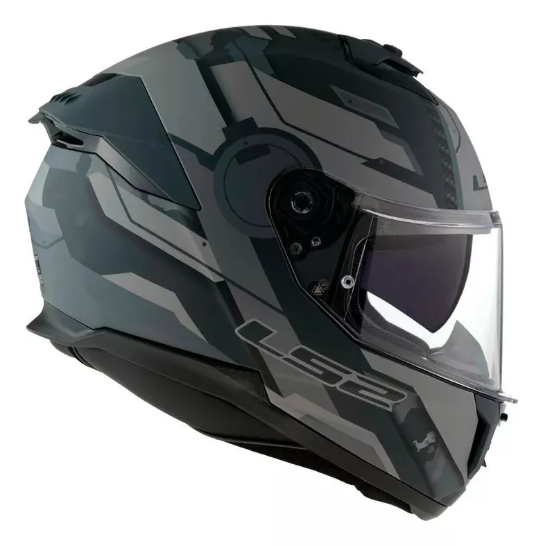 Capacete Ls2 STREAM II FF808 Shadow Fosco Cinza - Maremoto