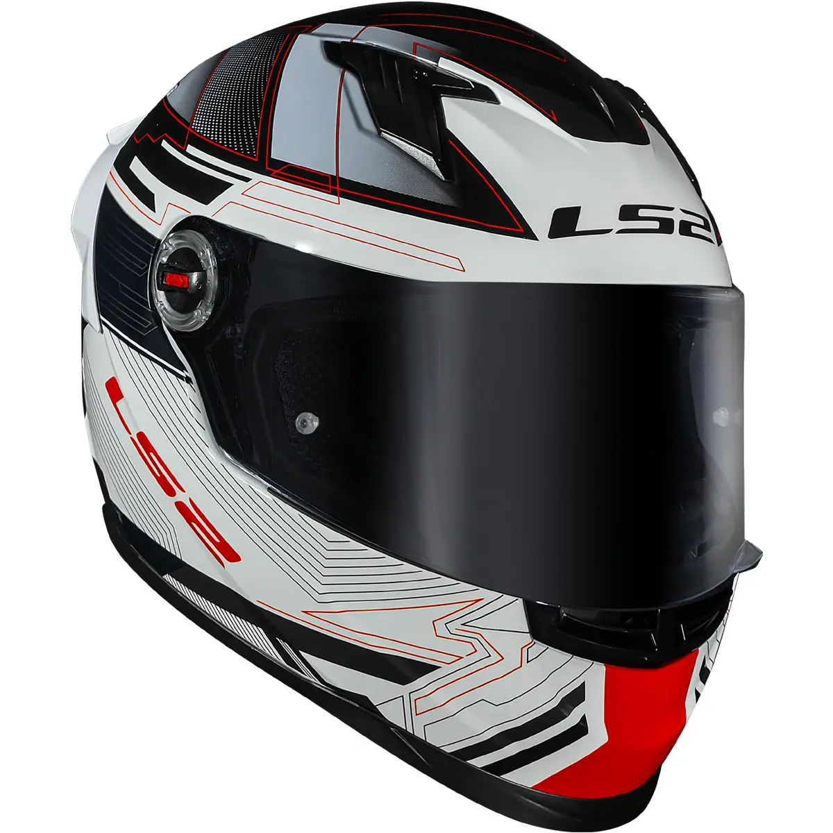 Capacete LS2 FF358 S Digital - Branco Fosco - Maremoto