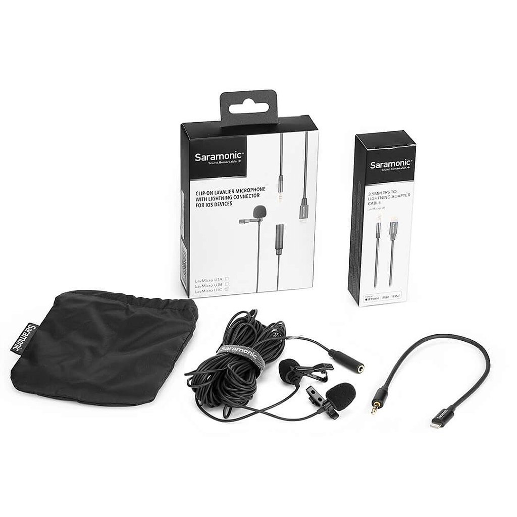 Microfone de lapela ultracompacto duplo para iPhone - TURBO MUSIC ...