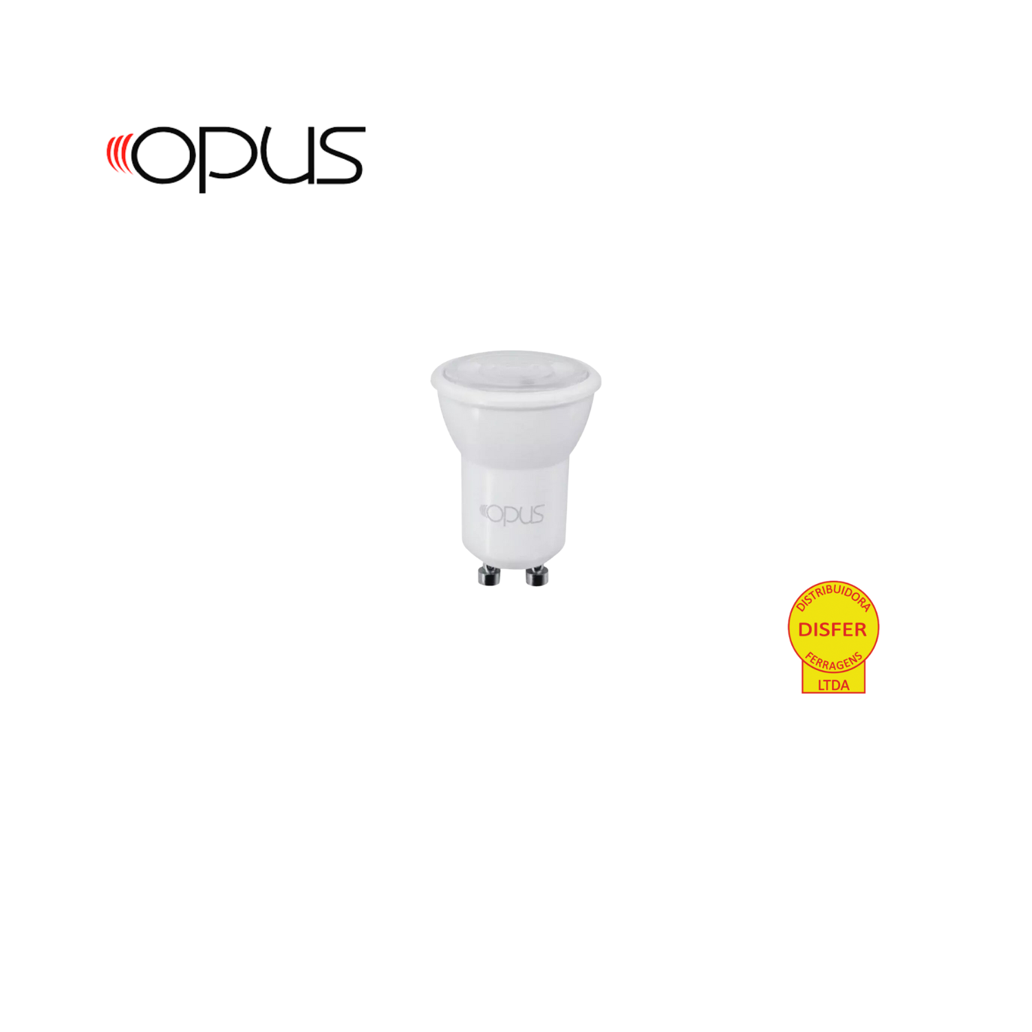 Lâmpada LED Mini Dicróica GU10 MR11 3,5W 210lm 2700K - Opus - Disfer