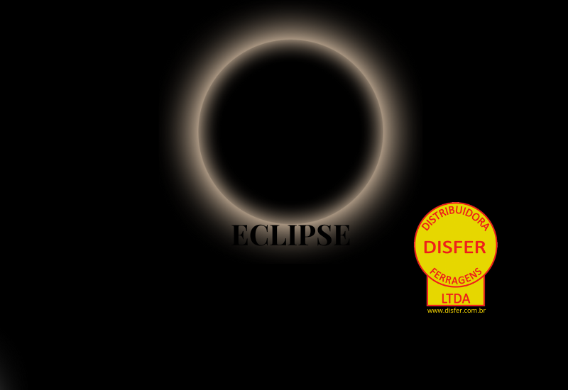 Arandela LED Eclipe 12W 3000K 1100lm Preta - Opus - Disfer