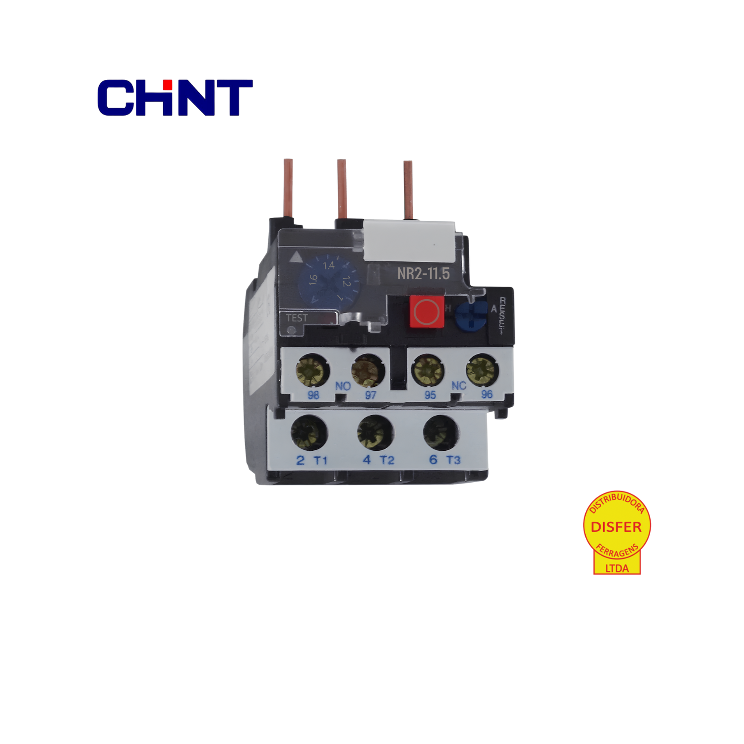 Relé Térmico para Mini Contator NR2 1-1,6A – Chint | Disfer - Disfer