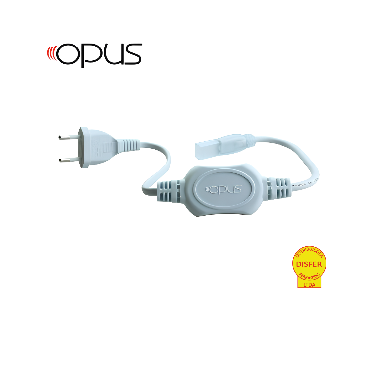 Cabo Conector com Plug para Fita LED 8W – Opus | Disfer - Sã - Disfer