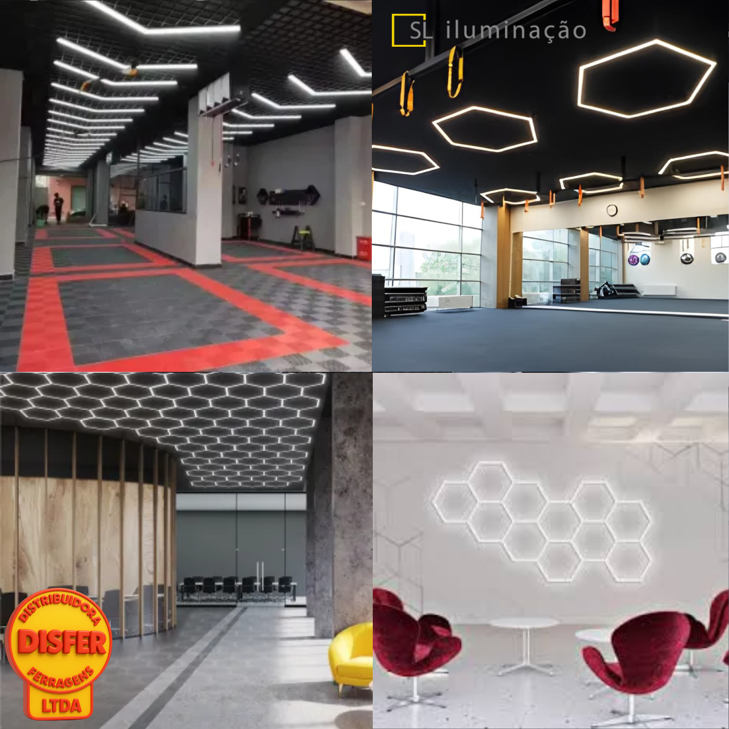 Perfil de Sobrepor Honey LED Linear 29cm Preto 4,5W 350lm Mu - Disfer