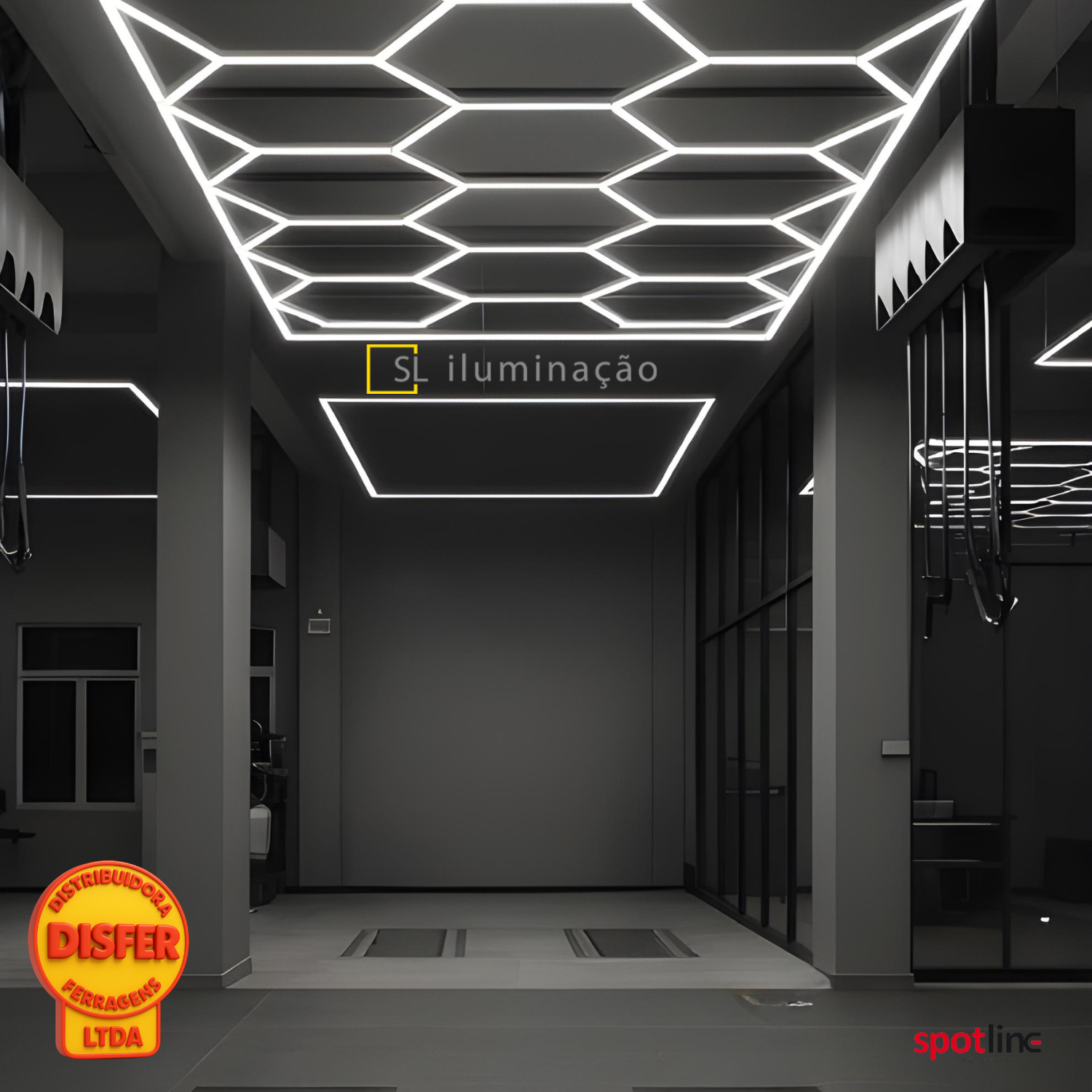 Perfil de Sobrepor Honey LED Linear 29cm Branco 4,5W 350lm M - Disfer