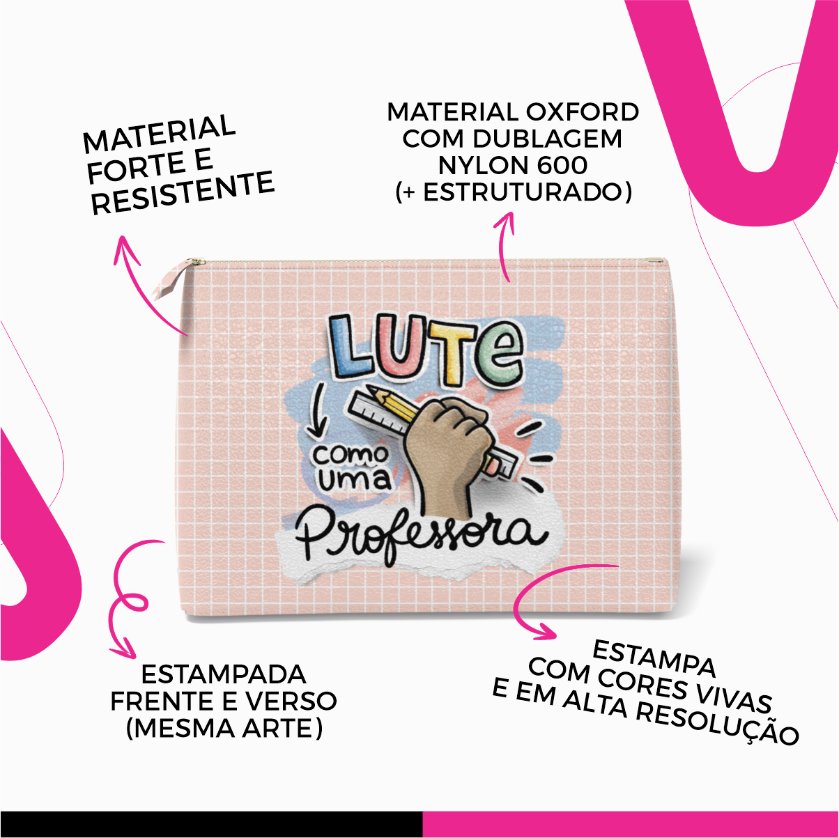 Necessaire Dia dos Professores – Arte Pronta - Gráfica Viva Print