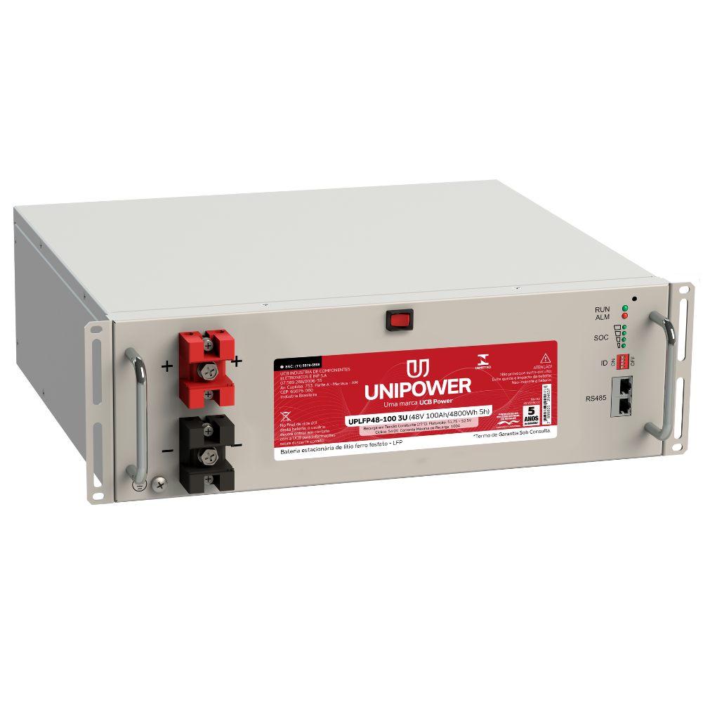 BATERIA DE LÍTIO 48V 100ah UNIPOWER - UPLFP48100 - BRASPOWER