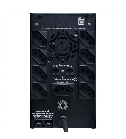 NOBREAK - RAGTECH - ONE UP NITRO - 1000VA Bivolt 115V - BLACK - 4592 - BRASPOWER