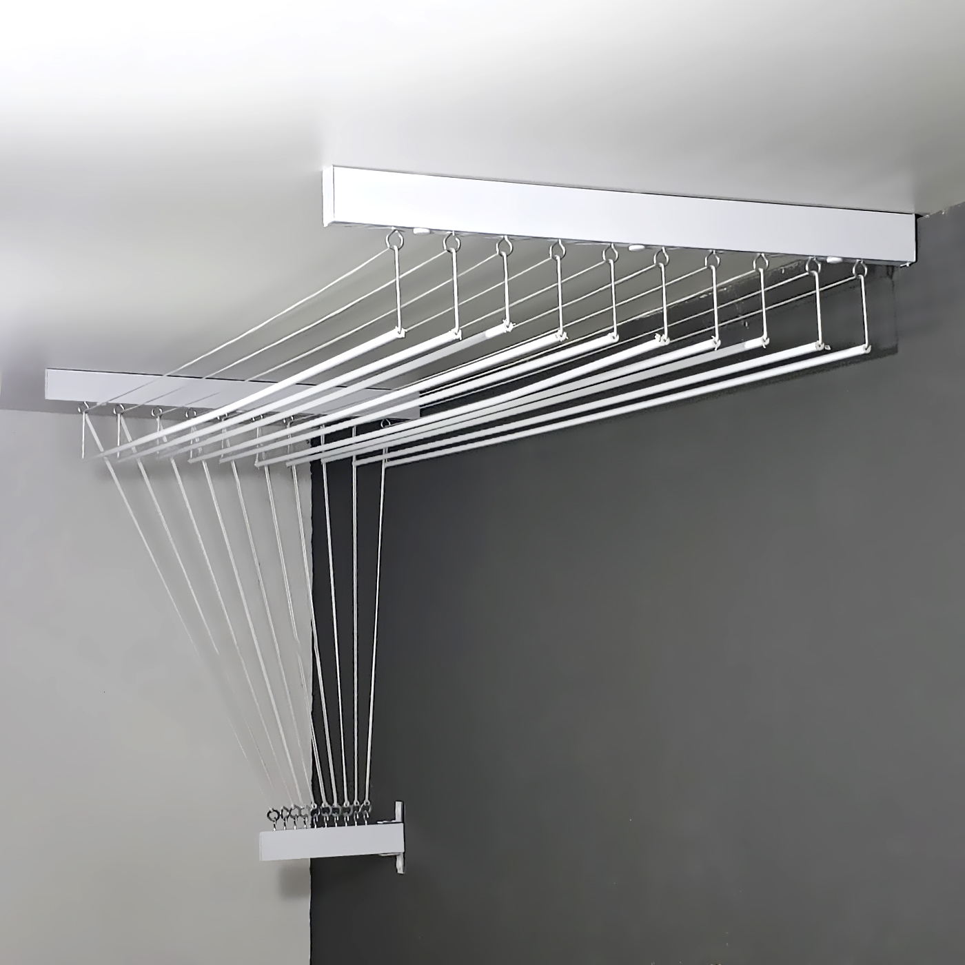 Varal de Teto Individual com Roldanas 10 Varetas - Bitenfer Varais ...