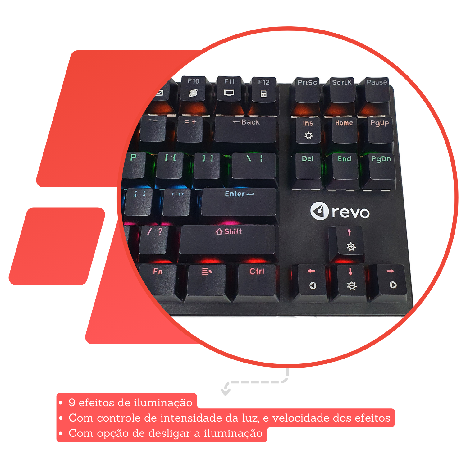 Teclado Mecânico TKL Hyperion Com Switch Red e 87 Teclas - Revo - Revo ...
