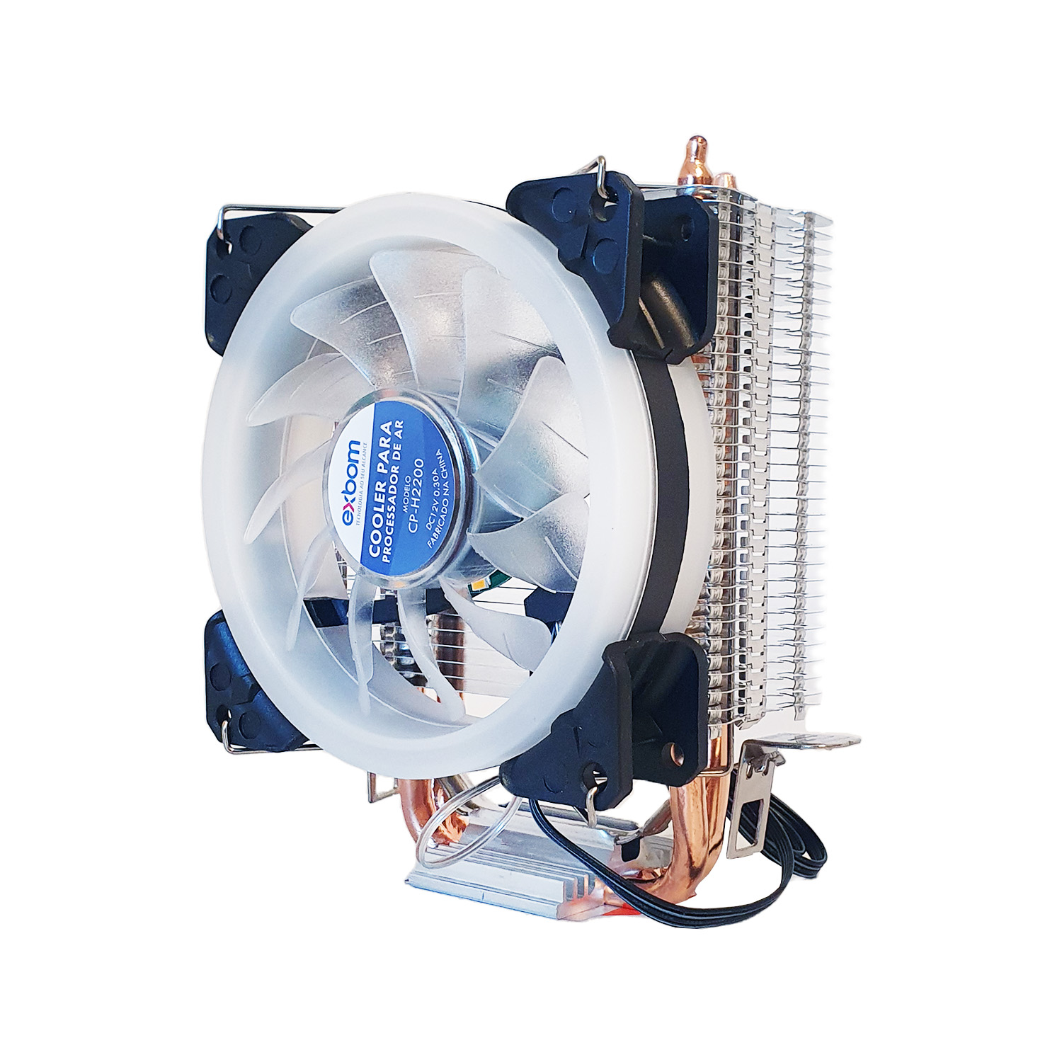 CPU Air Cooler Universal RGB C/ 2 HeatPipes de Cobre P/ Processadores ...