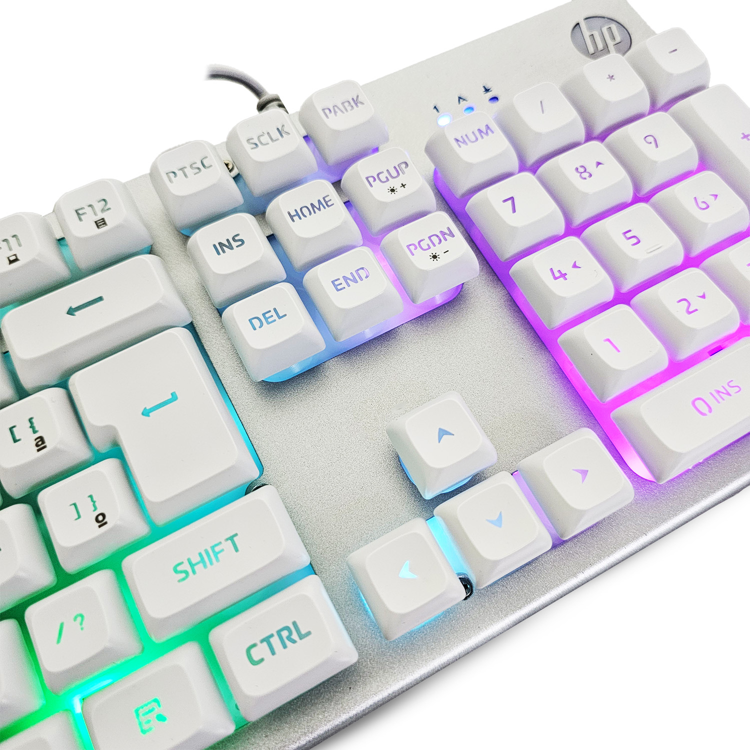 Teclado Gamer Branco com LED RGB ABNT2 HP K500F - Revo - Revo - Sua ...
