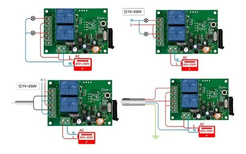 Controle Remoto Sem Fio Acionamento Rele 2 Canais 12v 24v - Blutu ...
