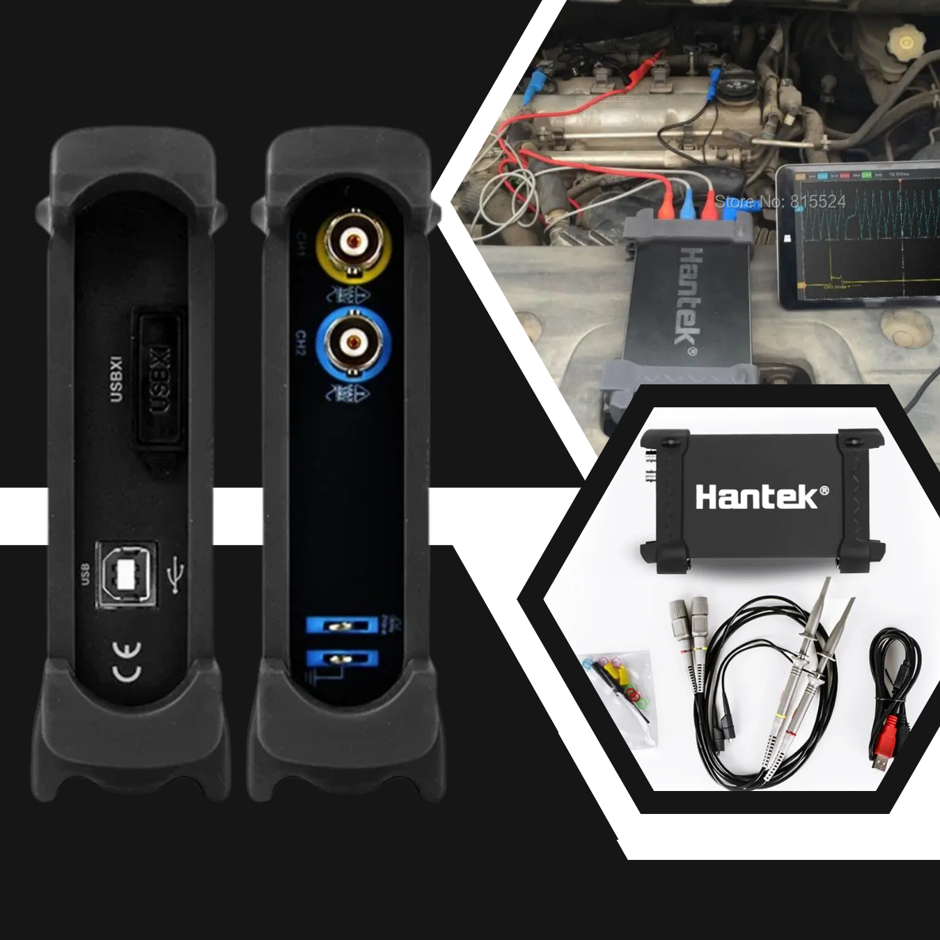 Osciloscópio Digital Hantek 6022be 20 Mhz Português - Blutu - Loja de ...