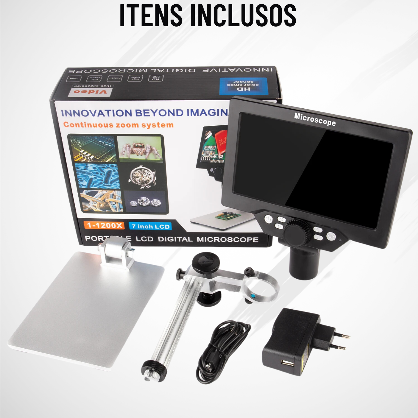 Mustool G1200 Microscópio Digital 12mp 7 Polegadas - Blutu - Loja de ...