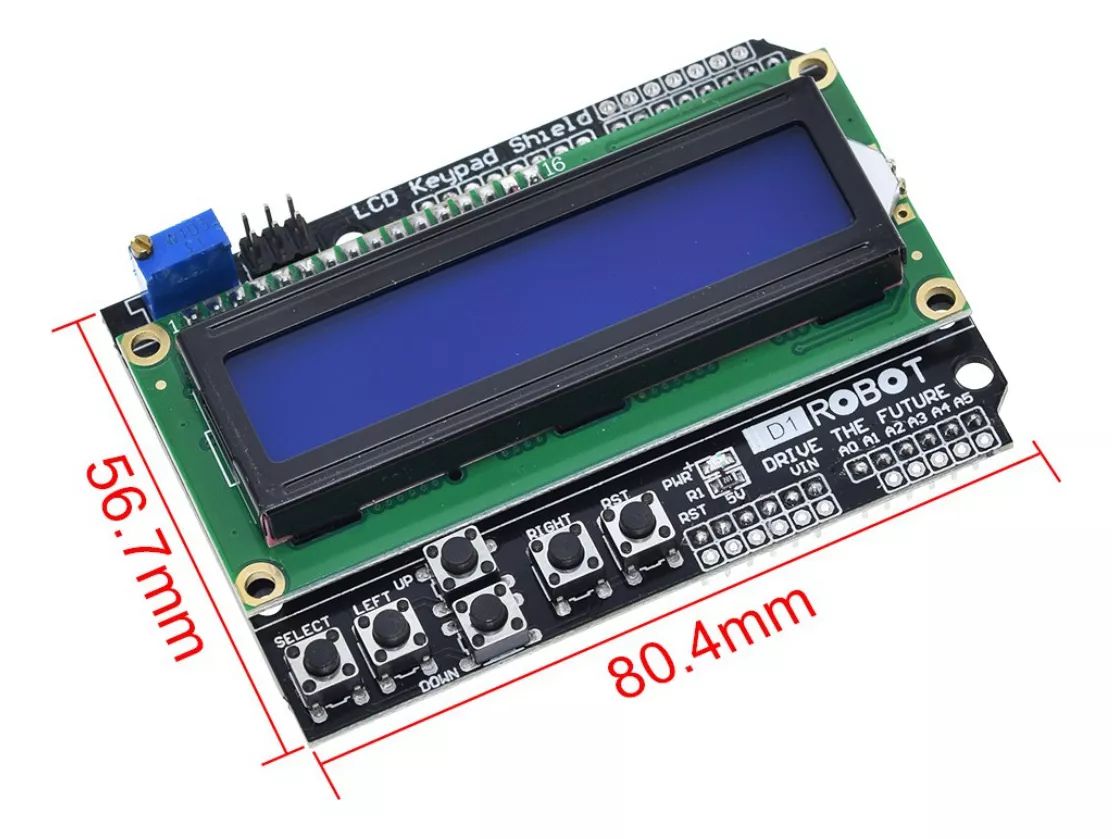 Display Lcd Keypad Shield 16x2 Teclado Botoes Arduino - Blutu - Loja de Eletrônicos, Robótica ...