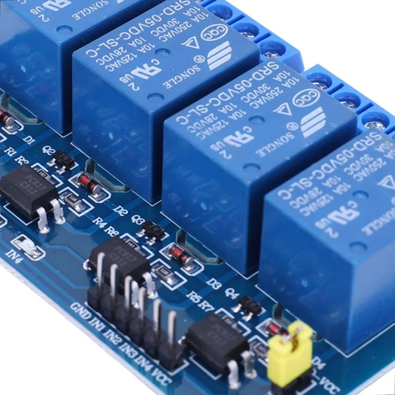 Módulo Relé Rele 4 Canais 5v 10a Para Arduino Pic Automação - Blutu ...