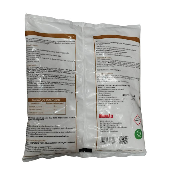 OXIALL Hiidroall 500 Gr - Oxidante Para Águas de Piscinas - Duchatsch ...