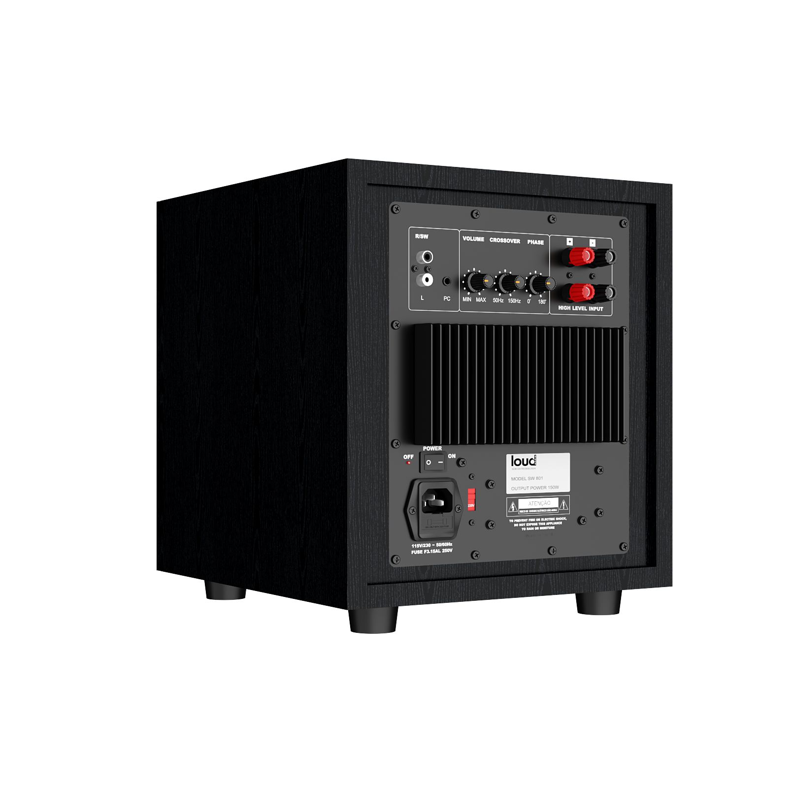 Subwoofer Ativo 8 Polegadas Frontal Dutado LOUD SW 801 - ELETROHALEN ...