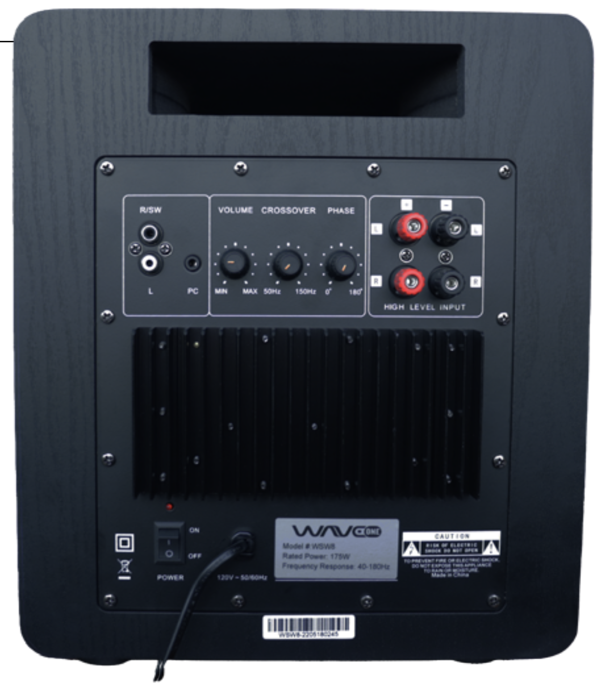 Subwoofer Ativo 8 Polegadas Wave 8 WSW8 175 Watts Preto - ELETROHALEN ...