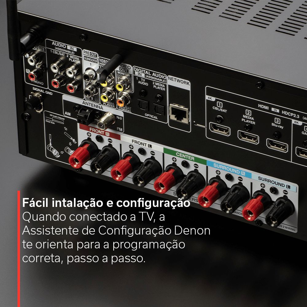 Receiver 5.2 DENON AVR-S660H c/ Wi-Fi - ELETROHALEN - Loja ...