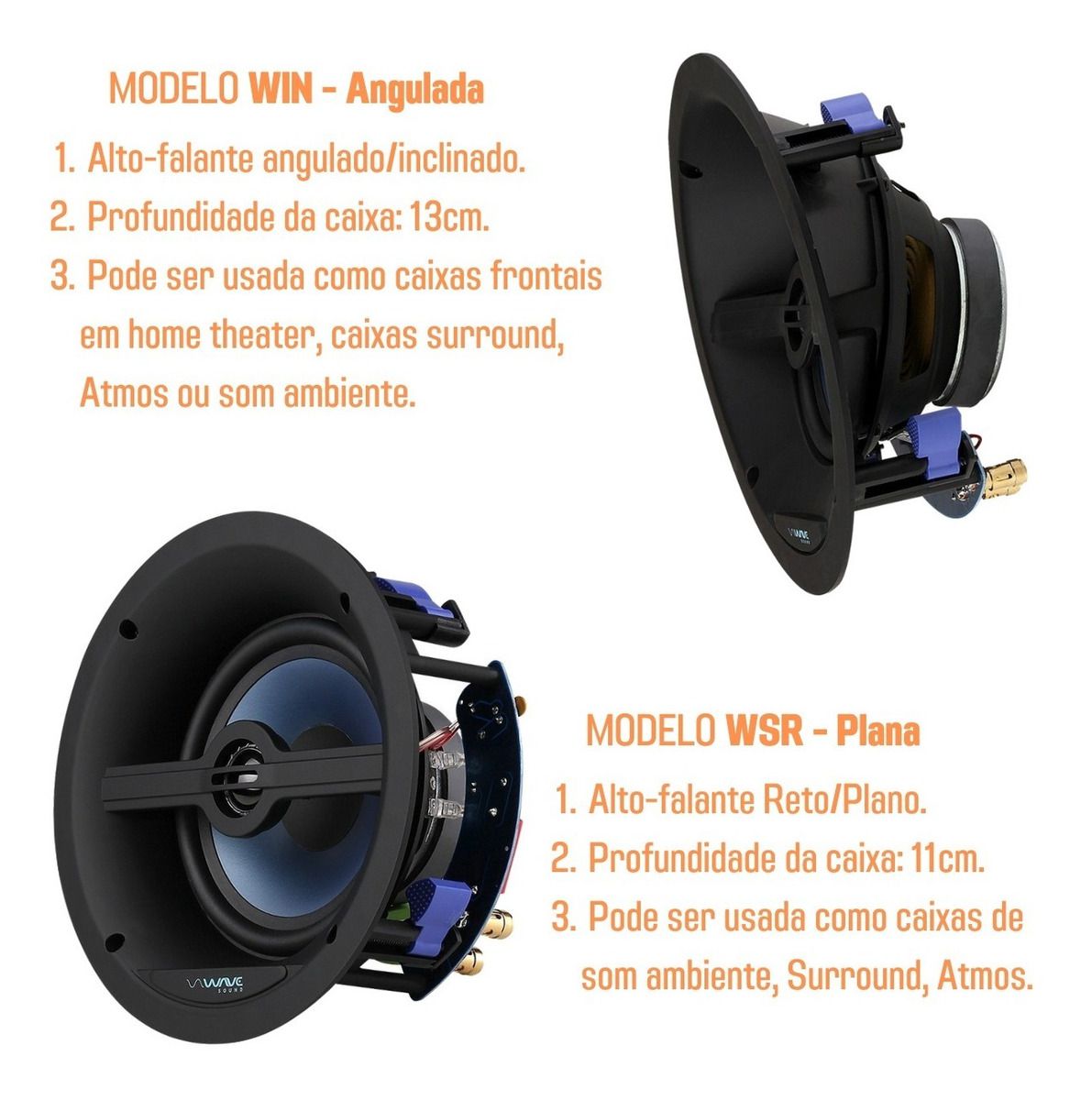 Kit Home Theater 7.0 Caixa Embutir Wave Dolby Atmos WIN150 ...