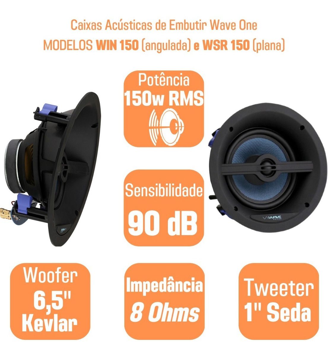 Kit Home Theater 7.0 Caixa Embutir Wave Dolby Atmos WIN150 ...