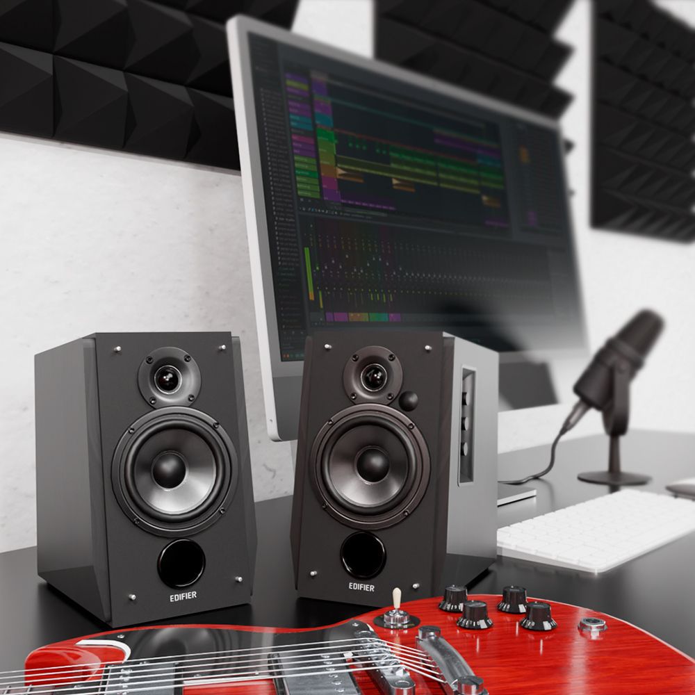 MONITOR DE ÁUDIO 2.0 R1700BT PRETO BLUETOOTH 66W RMS EDIFIER ...