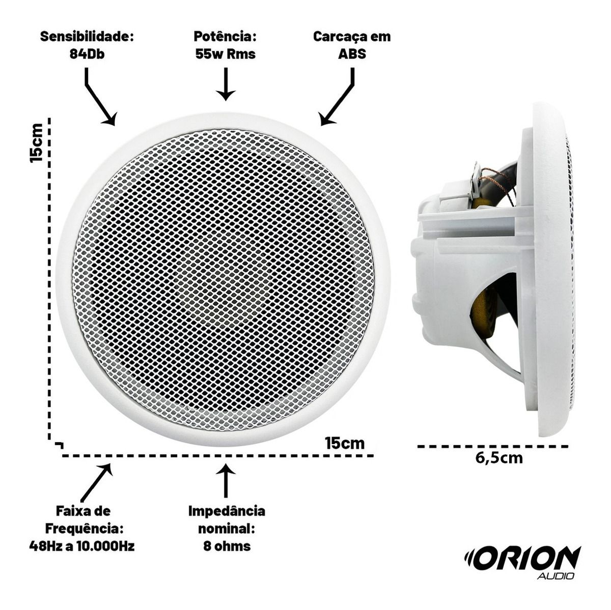 Caixa Embutir Teto Arandela Gesso 5 Pol 55w Som Ambiente - ELETROHALEN ...