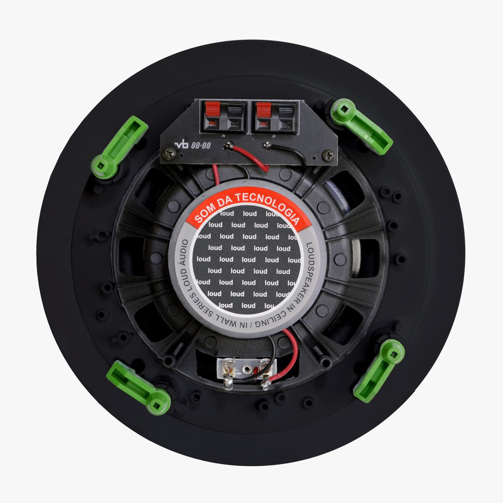 CAIXA DE SOM FULL RANGE LOUD RCS 30 PA ESTÉREO REDONDA PRETA ...