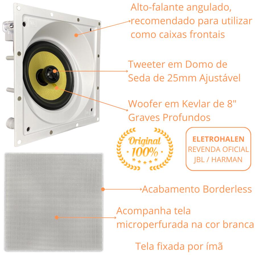 Kit 5.0 Caixa de Embutir JBL PLUS 3x Ci8SA +2x Ci6R Original ...