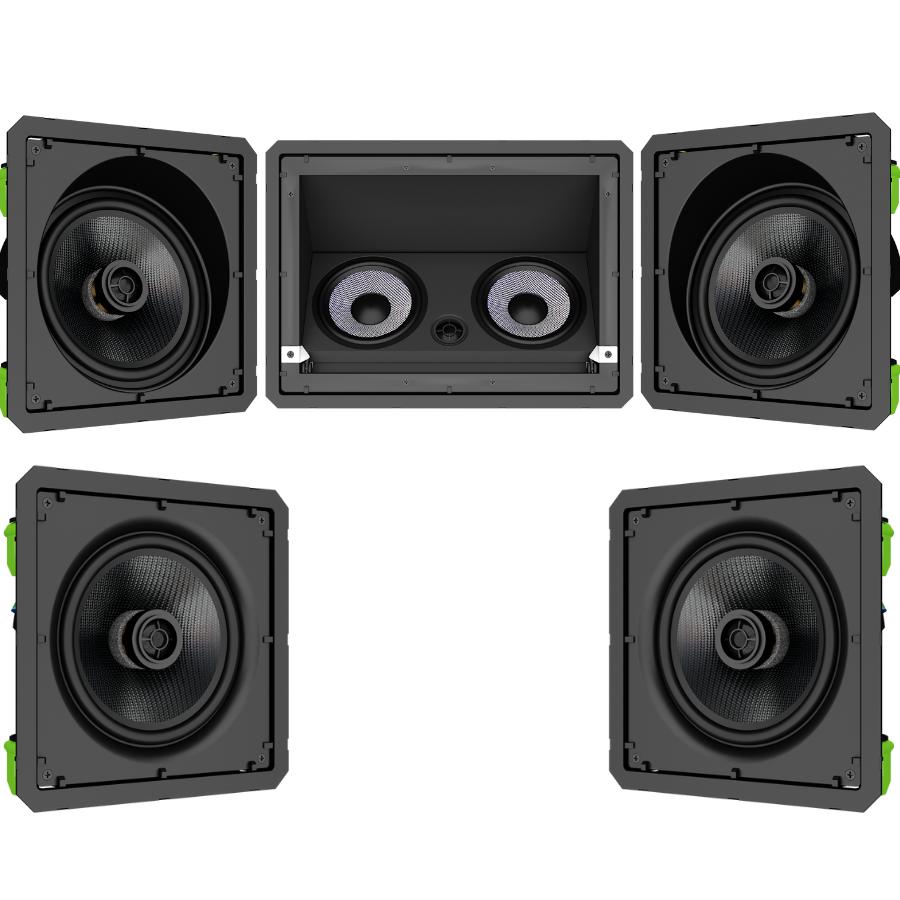 Kit 5.0 Caixa de Embutir LOUD 1x LHT100 2x CLK6 2x CSK6 BL ...