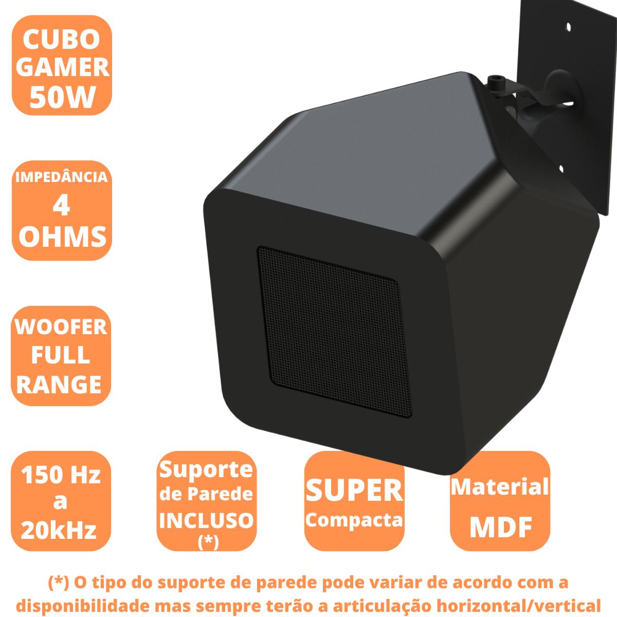 Caixa de Som Cubo Gamer IBS Black (1 par) - ELETROHALEN - Loja ...