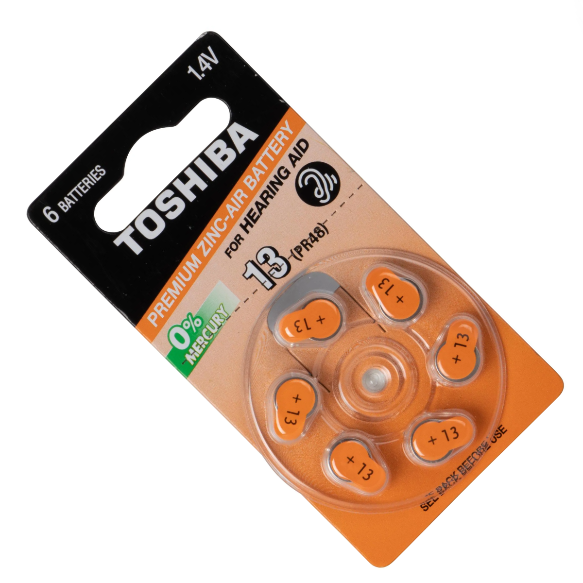 Bateria Pilha Auditiva Toshiba PR48 Modelo 13 C/ 6 unid - Brasvarejo