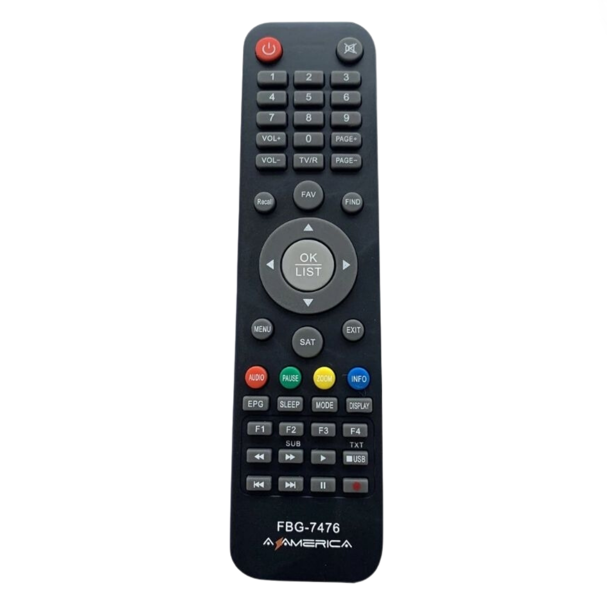 Controle Remoto de Receptor Azamerica s926 s1001 s1005 s2005 FBG-7476 ...