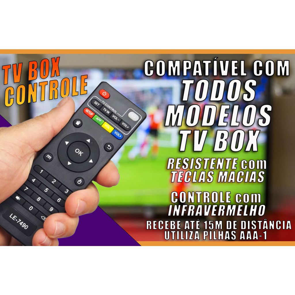 Controle Remoto Televisão Smart Tv Box Universal Original Lelong ...