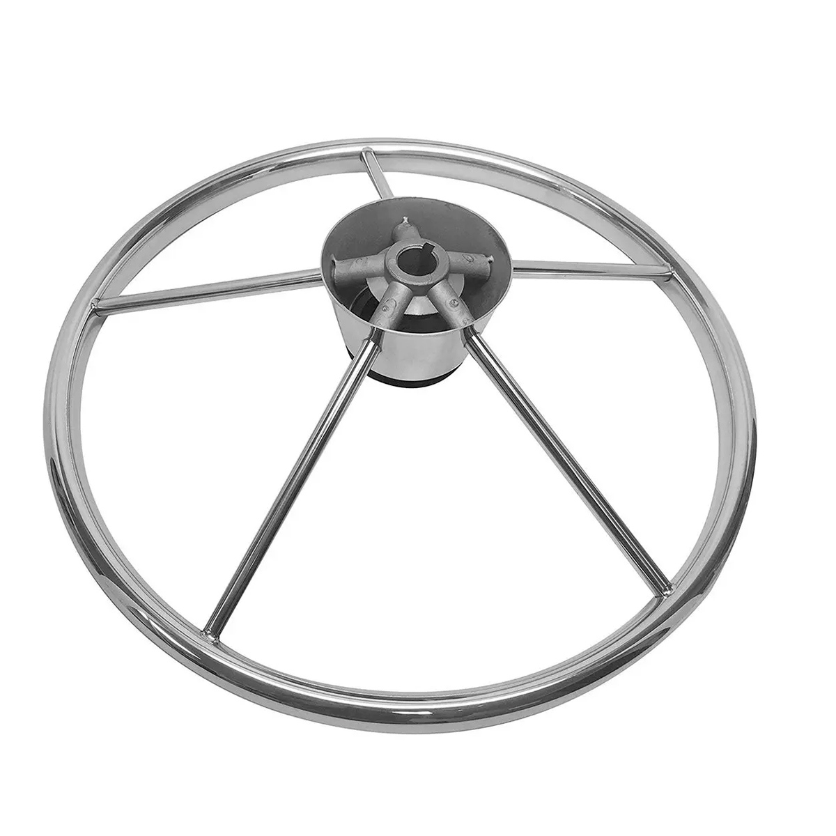 Volante Náutico Aço Inox Universal 343 mm Para Barco Lancha - Tiburon ...