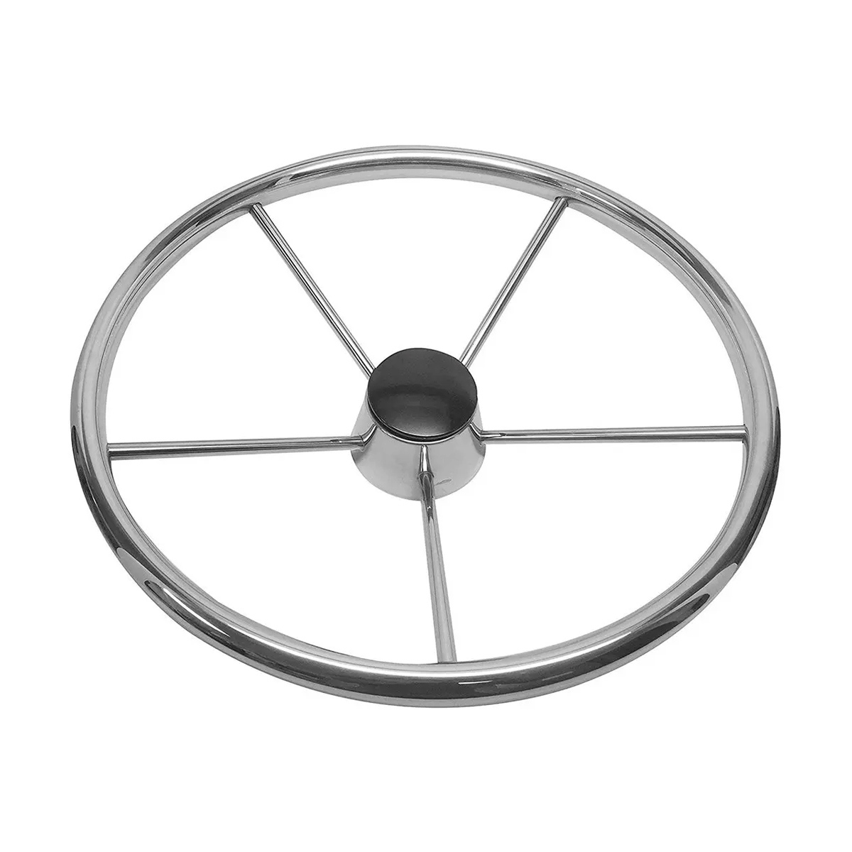 Volante Náutico Aço Inox Universal 395 mm Para Barco Lancha - Tiburon ...