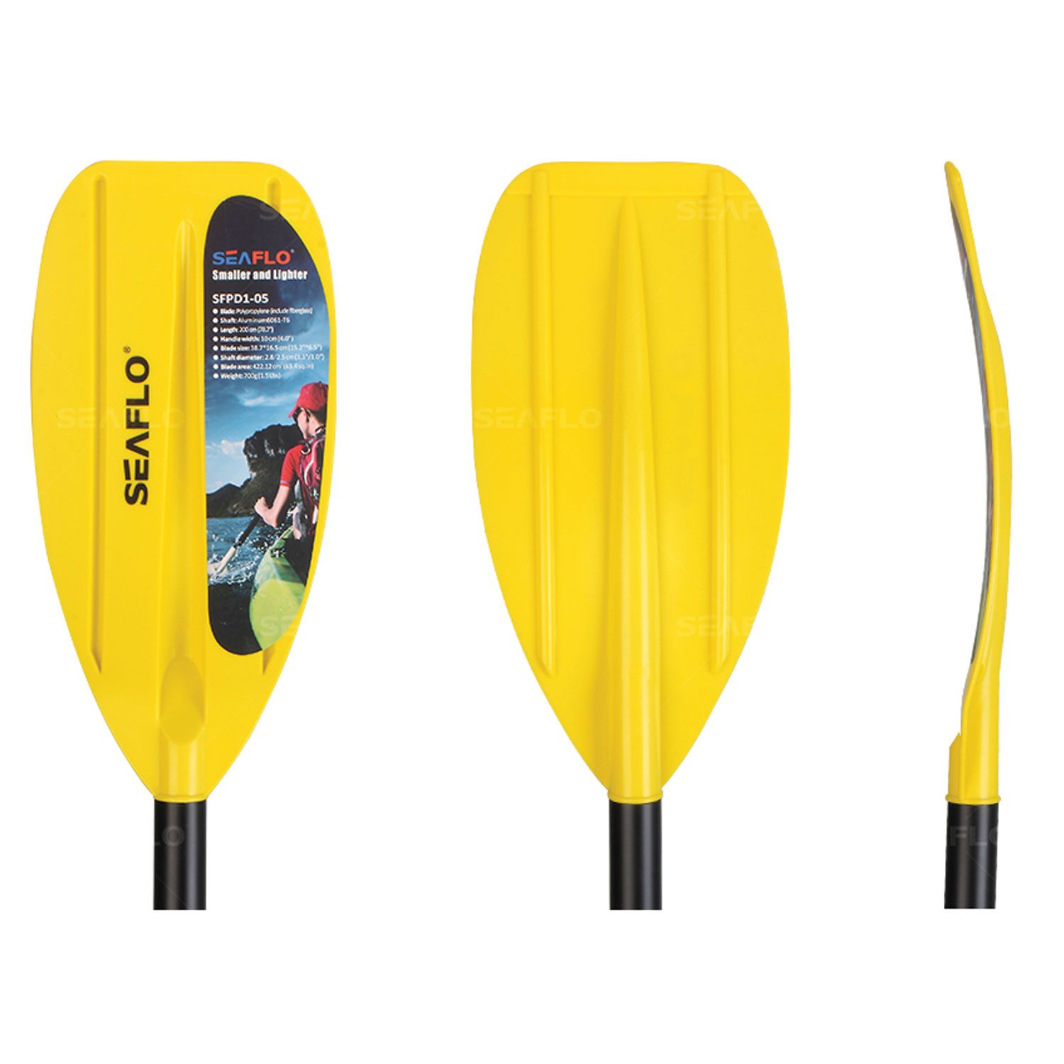 Remo Telescópico Alumínio 1,4 - 2 Metros Seaflo Caiaque Barc - Tiburon ...