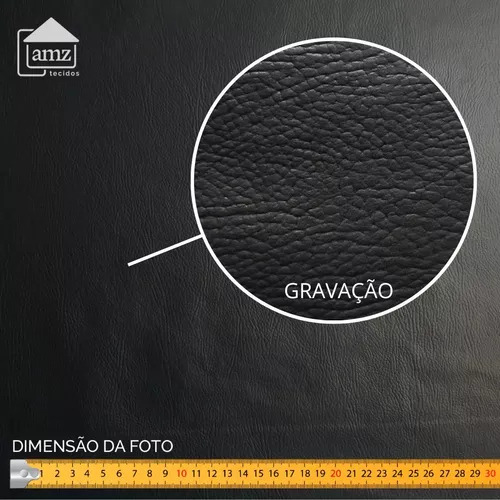 Tecido Corino Korino Uruguai Preto por Metro - AMZ Tecidos