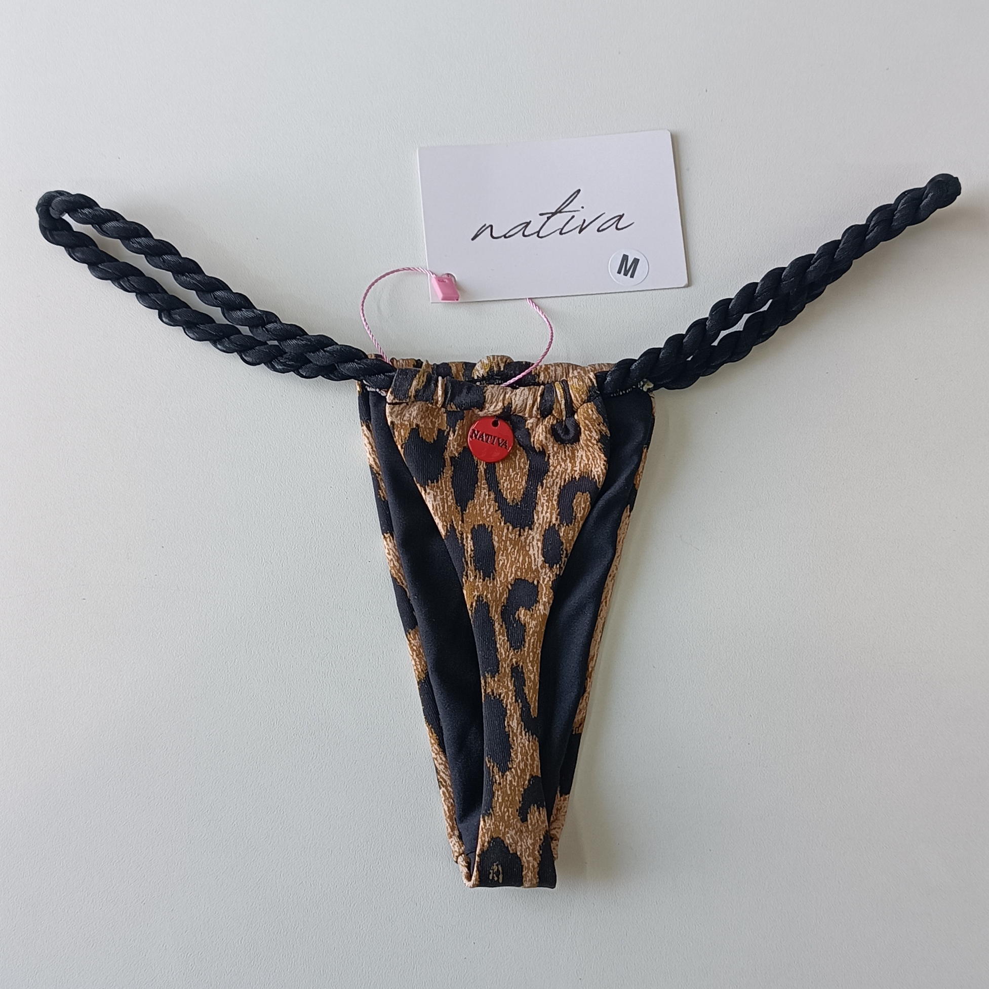 Calcinha Cortininha Super Fio 41 com cós Torcido - Felina Marrom ...