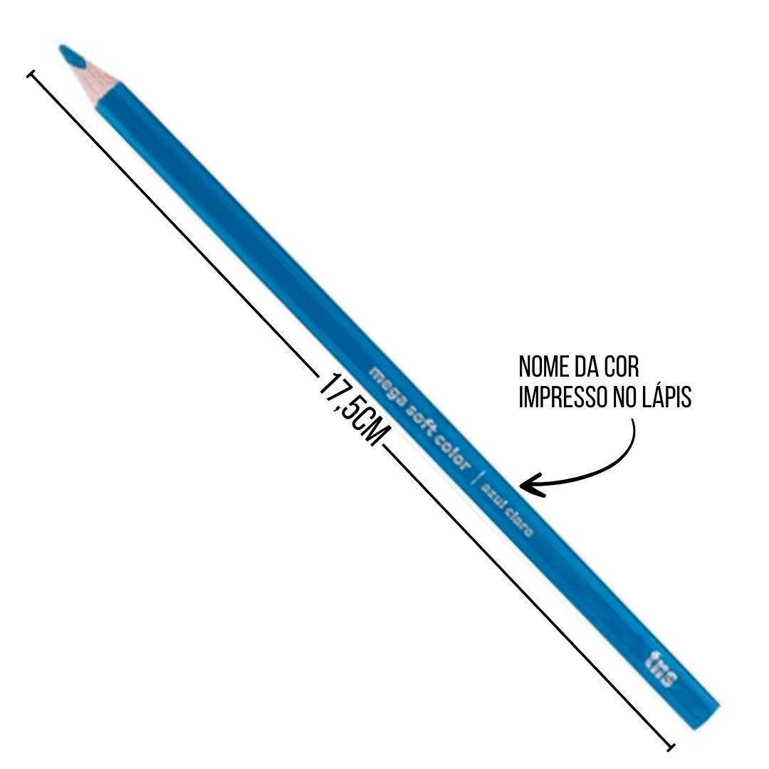 Lápis de Cor 60 Cores Tris Mega Soft Color - papmoderna
