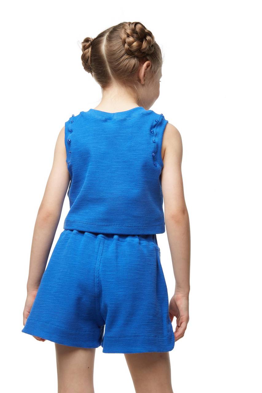 Conjunto Top E Shorts Belmond Azul Teen - CamuCamu - Moda Infantil