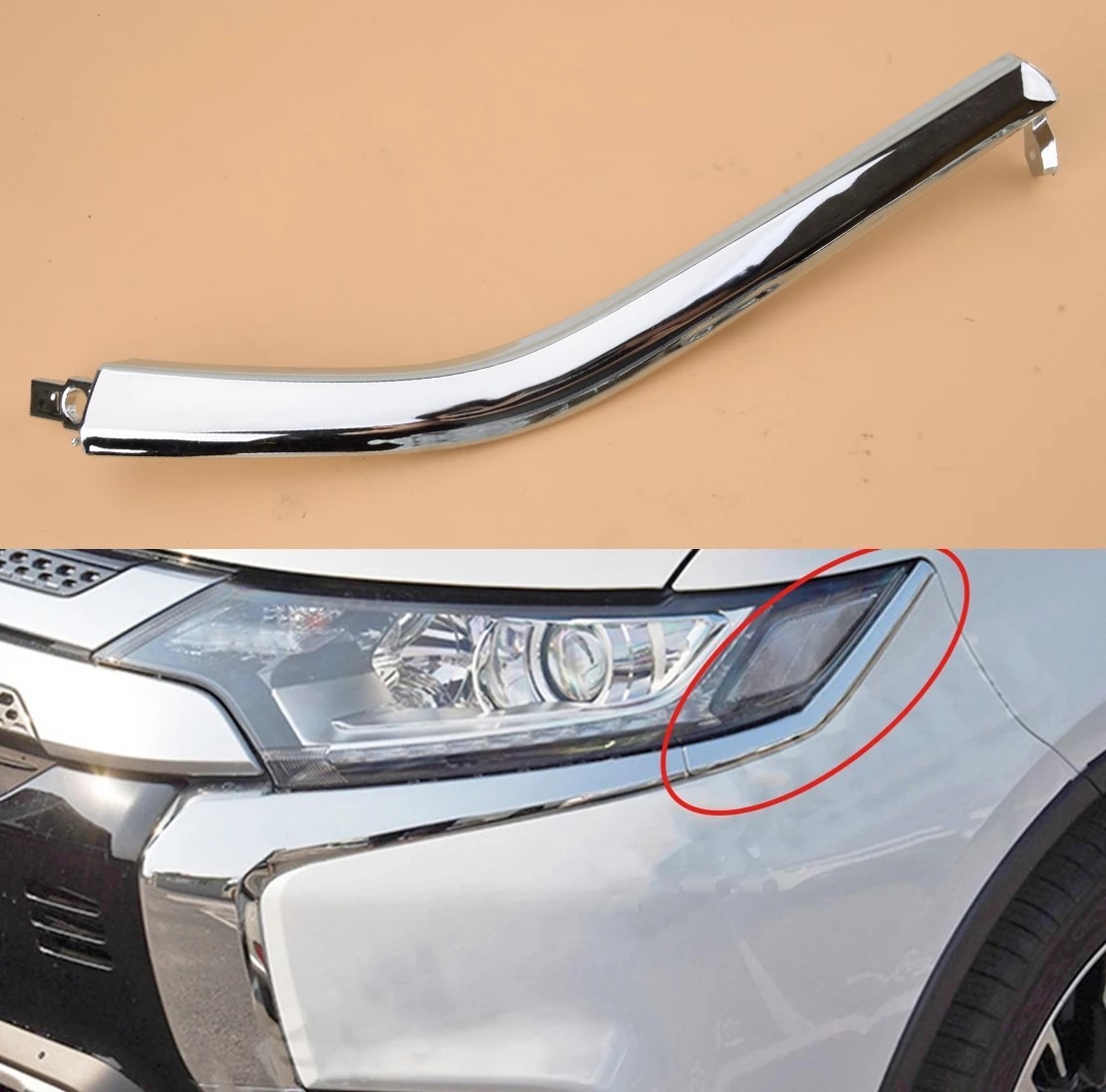 Kit Completo Moldura Cromada Outlander 2016 2017 2018 Frente - TNT AUTO ...