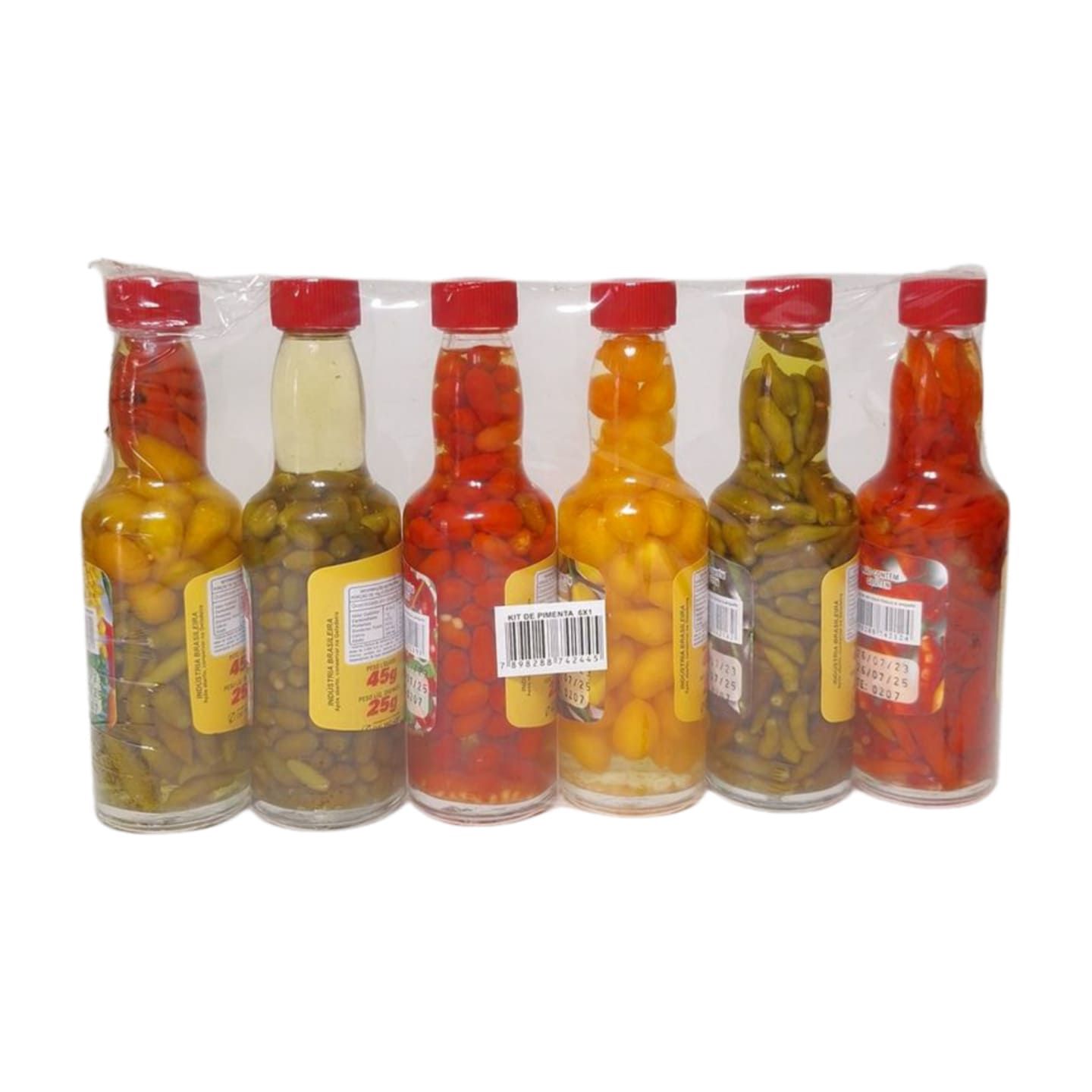 Kit de Pimentas em Conserva Sabor Mineiro 6unid - 25g (Vidro) - Salão ...