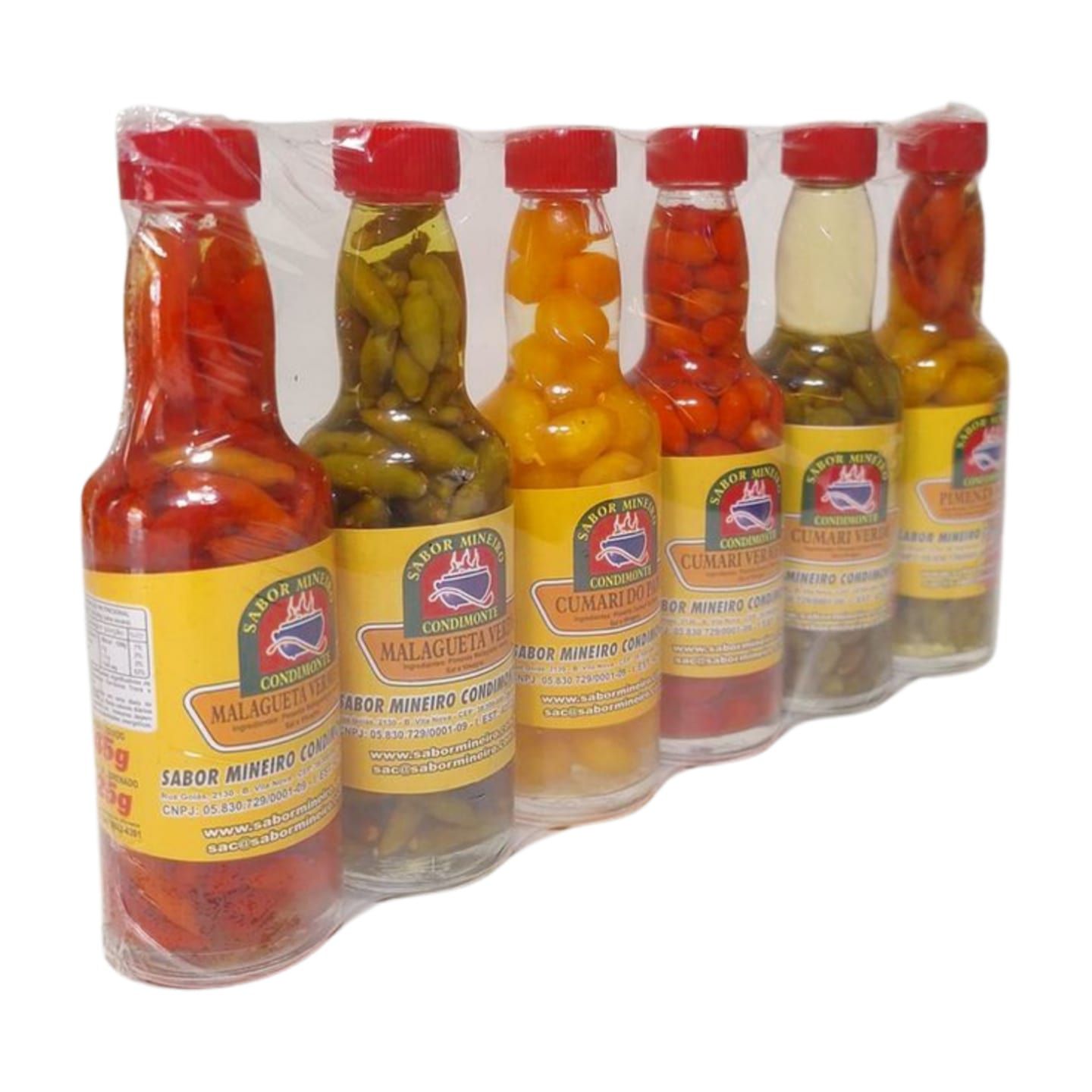 Kit de Pimentas em Conserva Sabor Mineiro 6unid - 25g (Vidro) - Salão ...