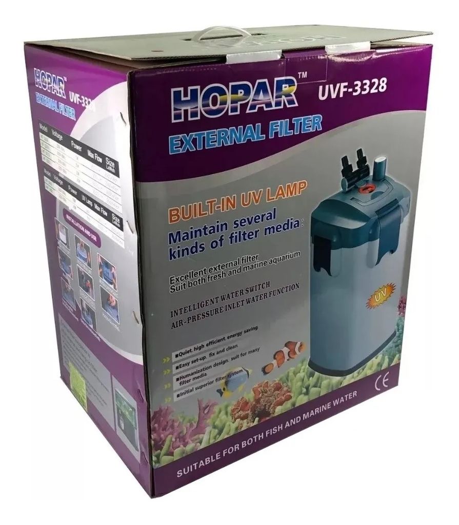 CANISTER HOPAR C/UVF 3328 9W 2.200L/H 220V - REPTILX